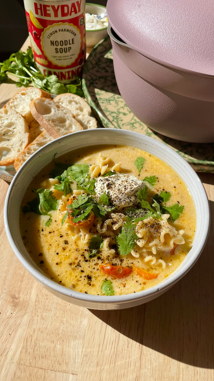 Zesty Lemon Parmesan Noodle Soup – Heyday Canning Co.